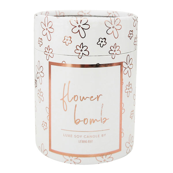 Wooden wick Candle - Flowerbomb - Rose Gold Luxe edition *with plastic ...